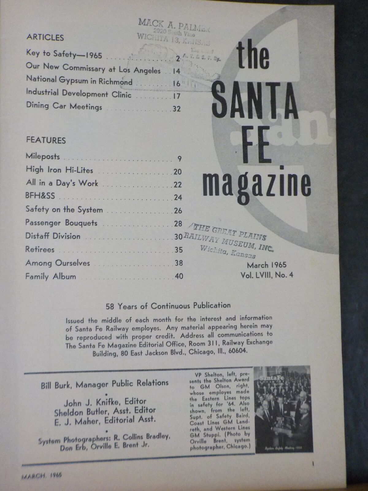 Santa Fe Employee Magazine 1965 March New Commissary Los Angeles ...