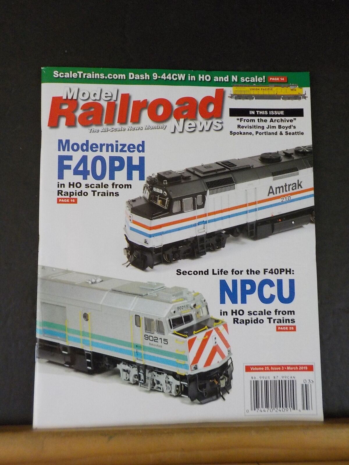 Model Railroad News V25 #3 2019 March Modernized F40PH NPCU HO scale – RailroadTreasures