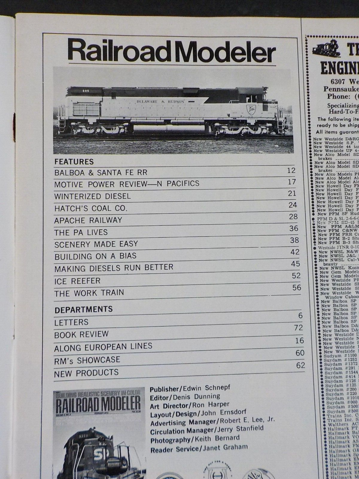 Railroad Modeler 1972 February Building realistic scenery Work trains ...