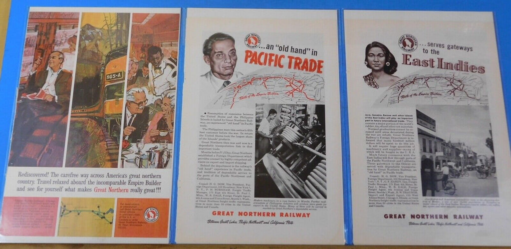 Ads Great Northern Railway Lot #2 Advertisements from various magazine ...