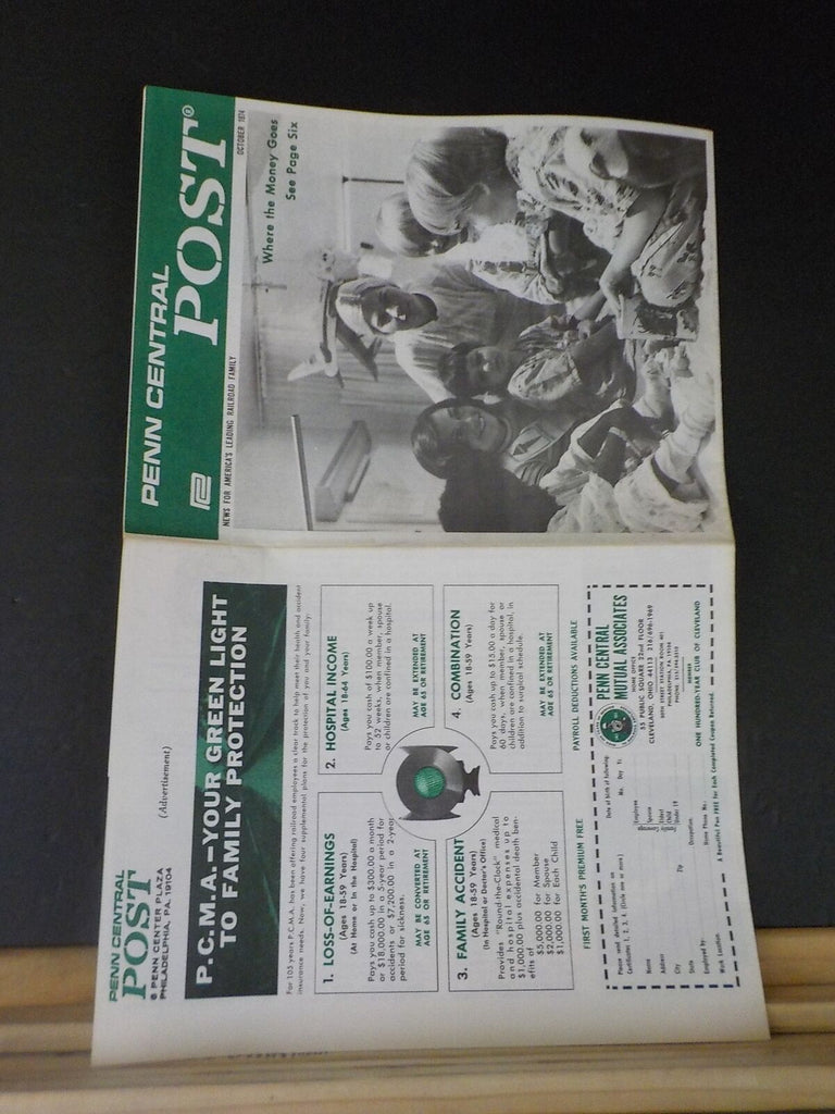 Penn Central Post Employee Magazine 1974 October Where the money goes ...