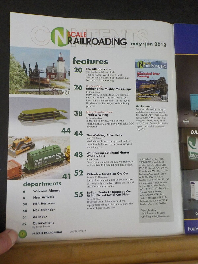 N Scale Railroading #71 2012 May June Mississippi River Crossing Weath ...