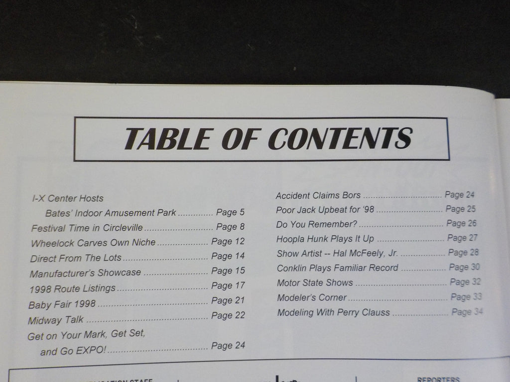 Carousel Vol 32 #7 July 1998 I-X Center Hosts Bates’ Indoor Amusement ...