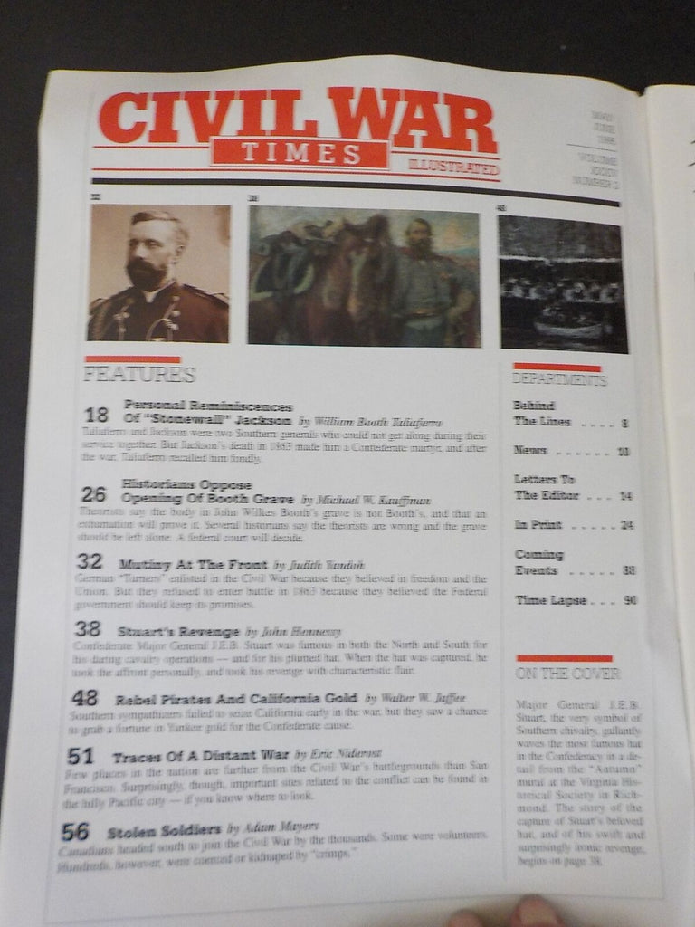 Civil War Times Illustrated 1995 June J.E.B. Stuart’s Revenge ...