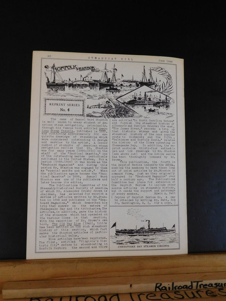 Steamboat Bill #26 June 1948 Journal of the Steamship Historical Socie ...