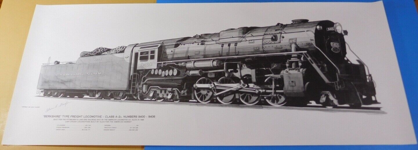 Print NYC Berkshire Type Freight Locomotive Class A2 by Alvin F. Stauf ...