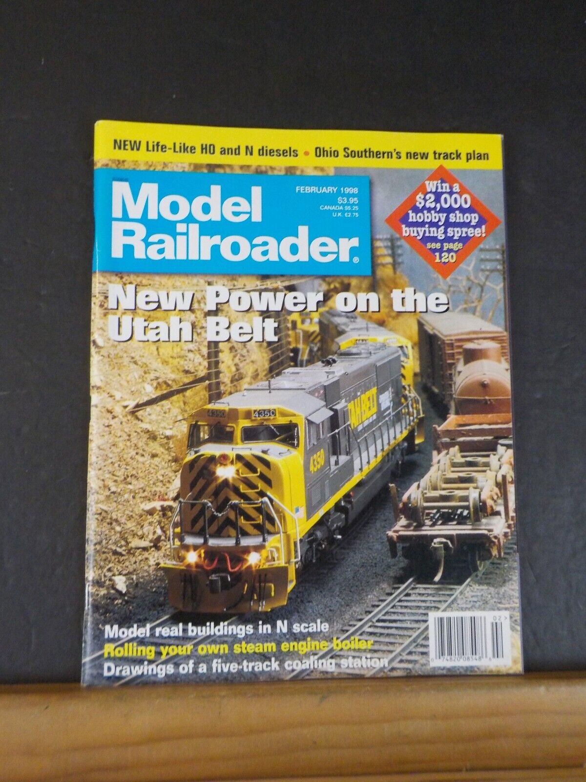 Model Railroader Magazine 1998 February New power on Utah Belt 5 track ...