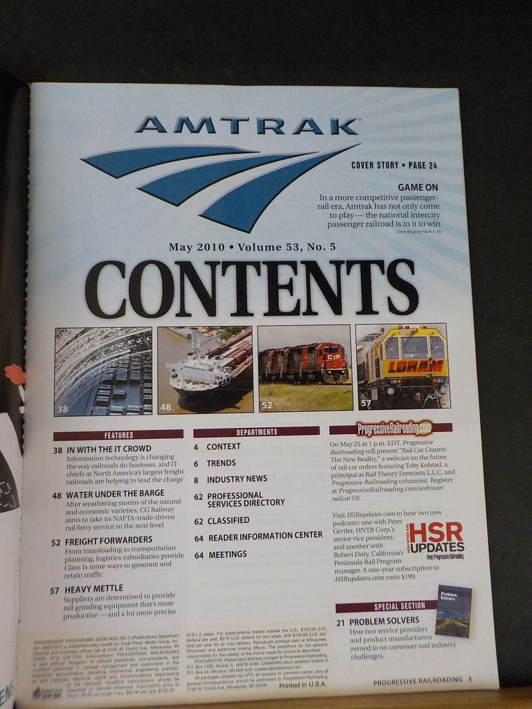 Progressive Railroading 2010 May Amtrak game on CG Railway Ins ...