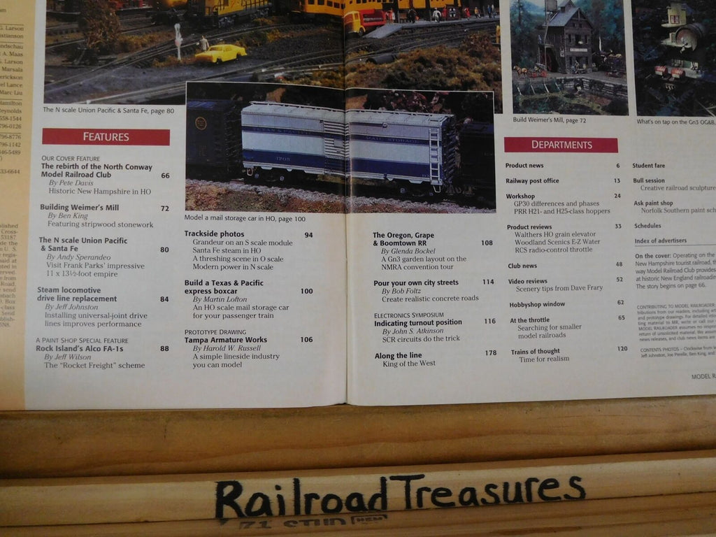 Model Railroader Magazine 1994 May Rocket freight color chart Scratchb ...