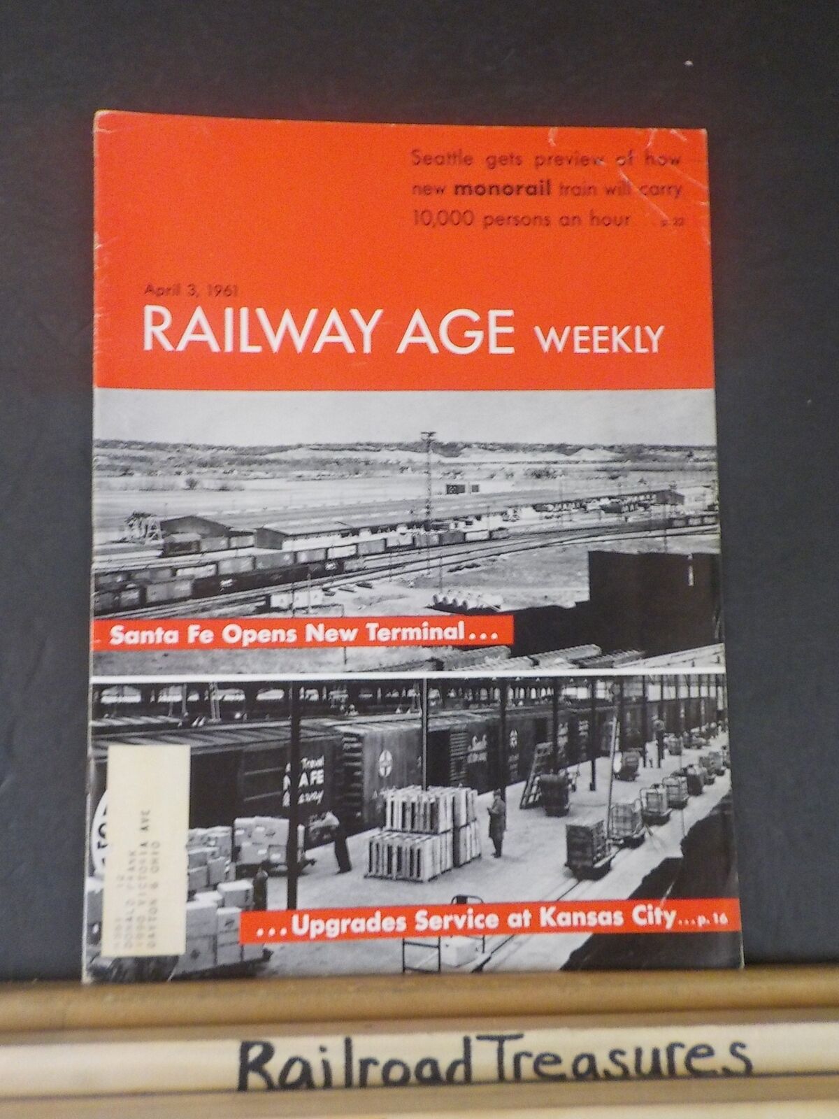 Railway Age 1961 April 3 Weekly Santa Fe opens new terminal Kansas Cit ...