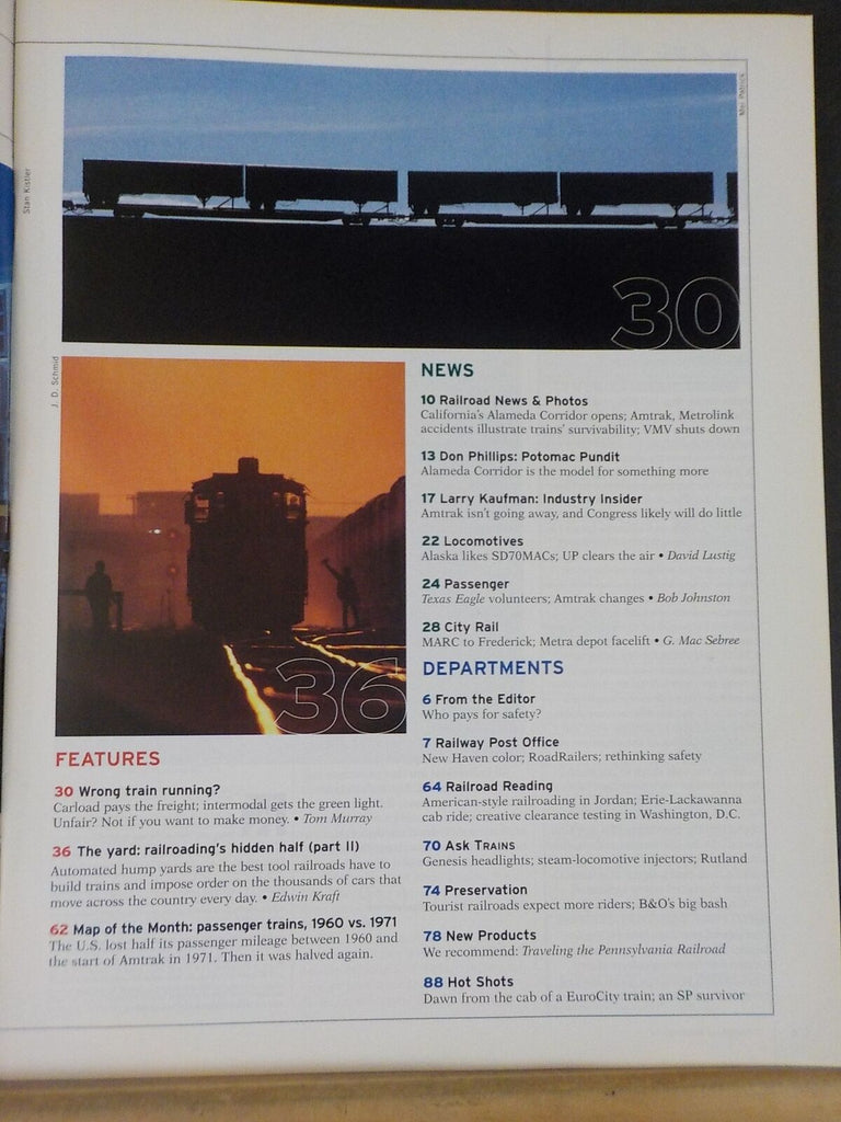Trains Magazine 2002 July Hollywood train station YArds of the future ...