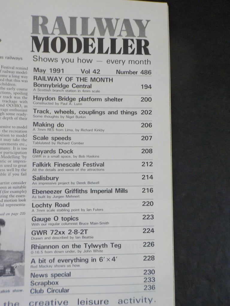 Railway Modeller 1991 May V42 #486 German GWR Haydon Bridge platform s ...