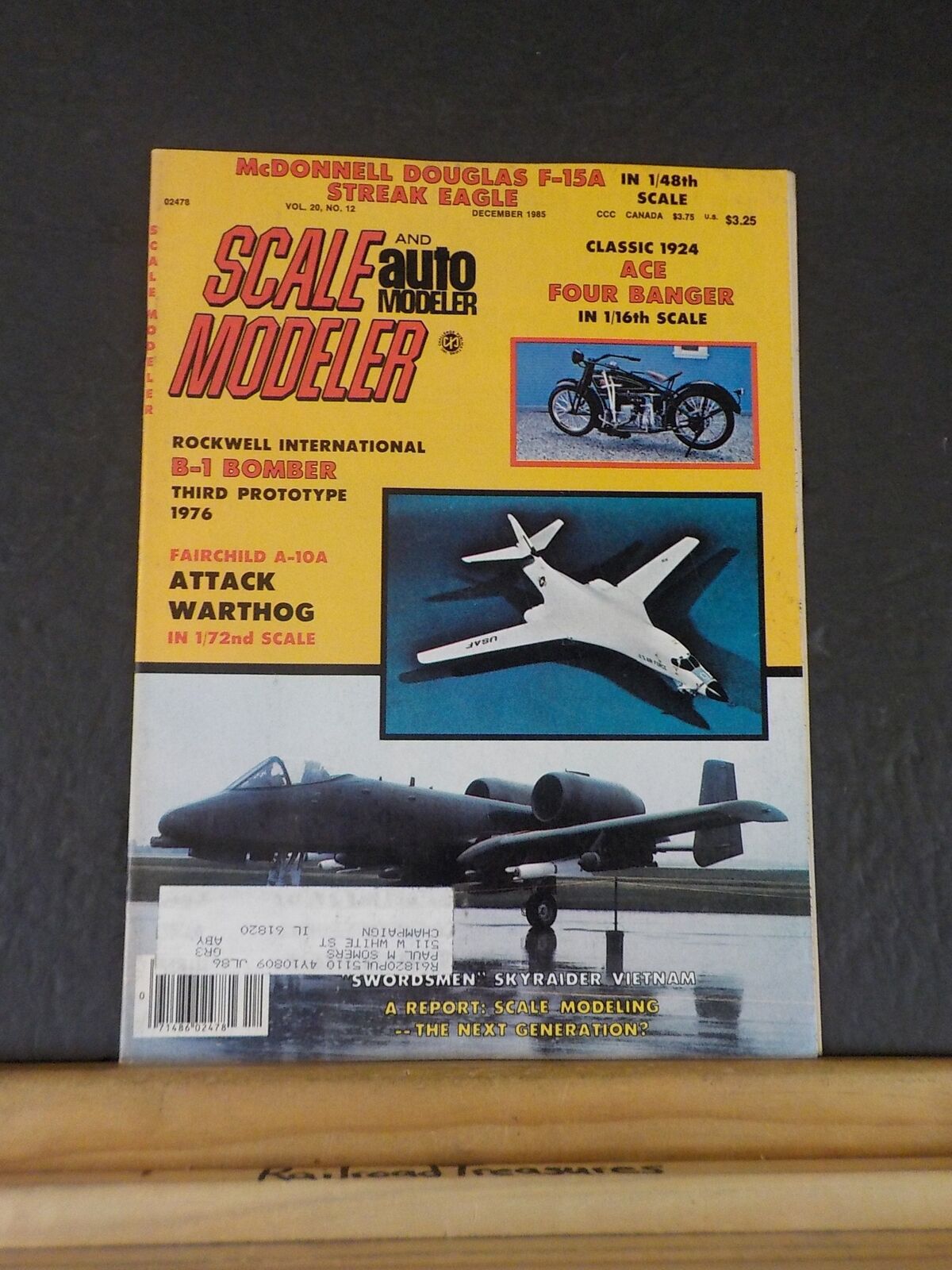 Scale Modeler and Auto Modeler Magazine 1985 December B-1 bomber Attac ...