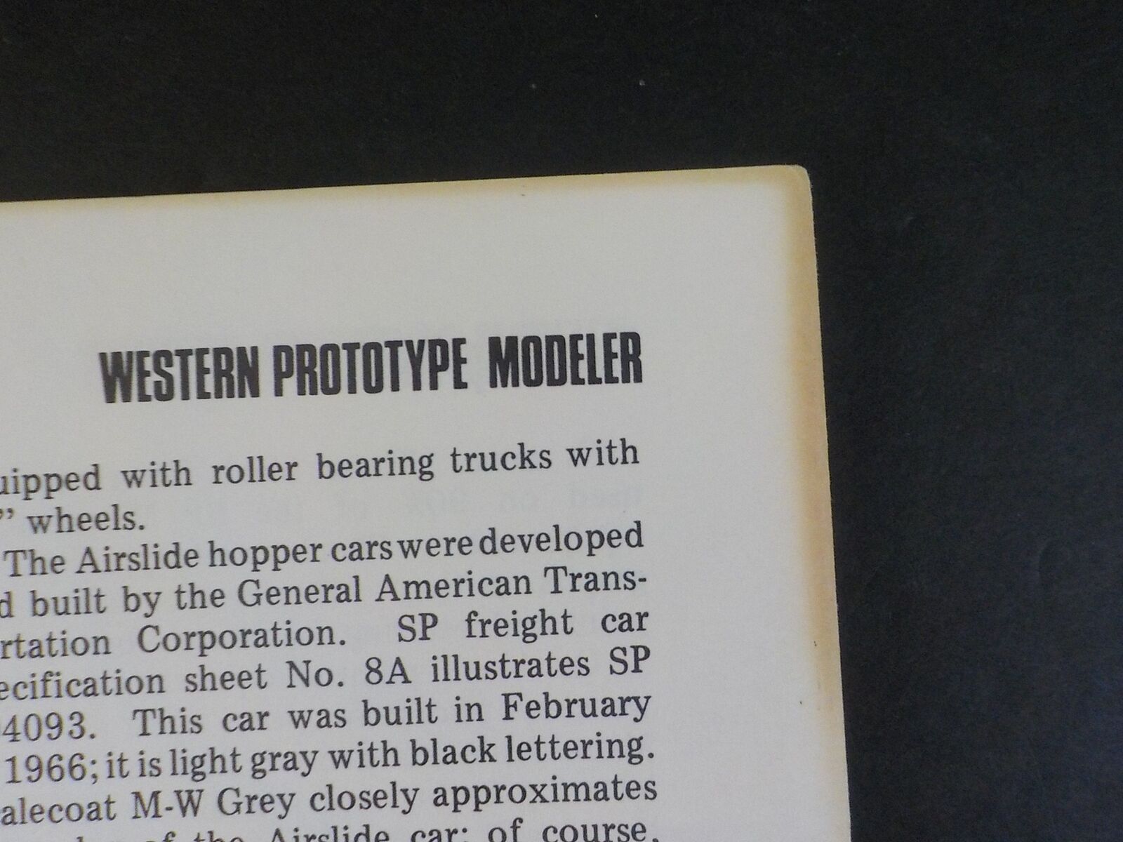 Western Prototype Modeler 1977 March April Sp lettering UP stock car S ...