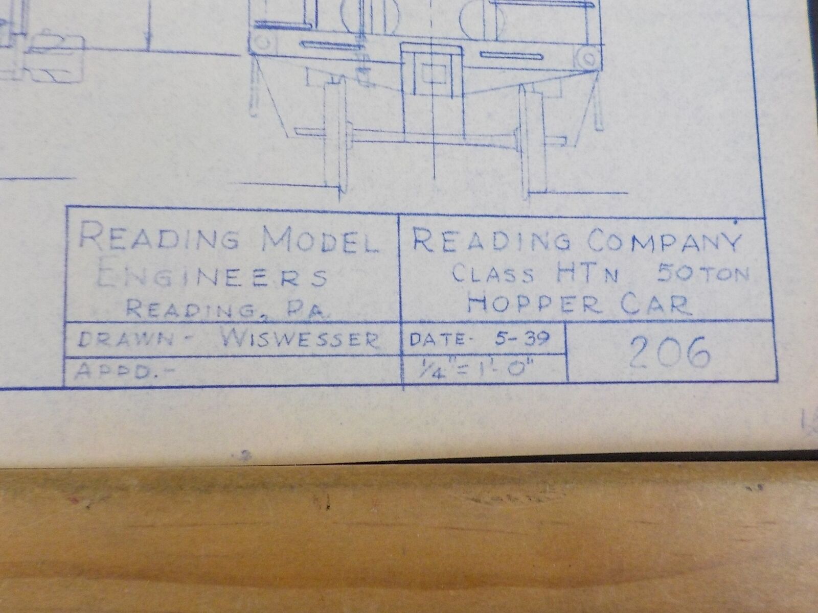 Blueprint Reading Class HTN 50-ton Hopper Car #78841 Blueprint #206 ...