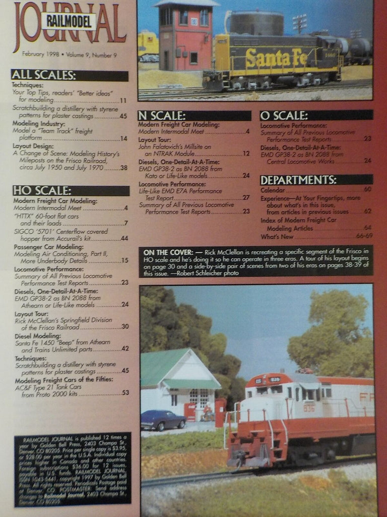 Railmodel Journal 1998 February RMJ Passenger Cars Intermodal Modeling ...