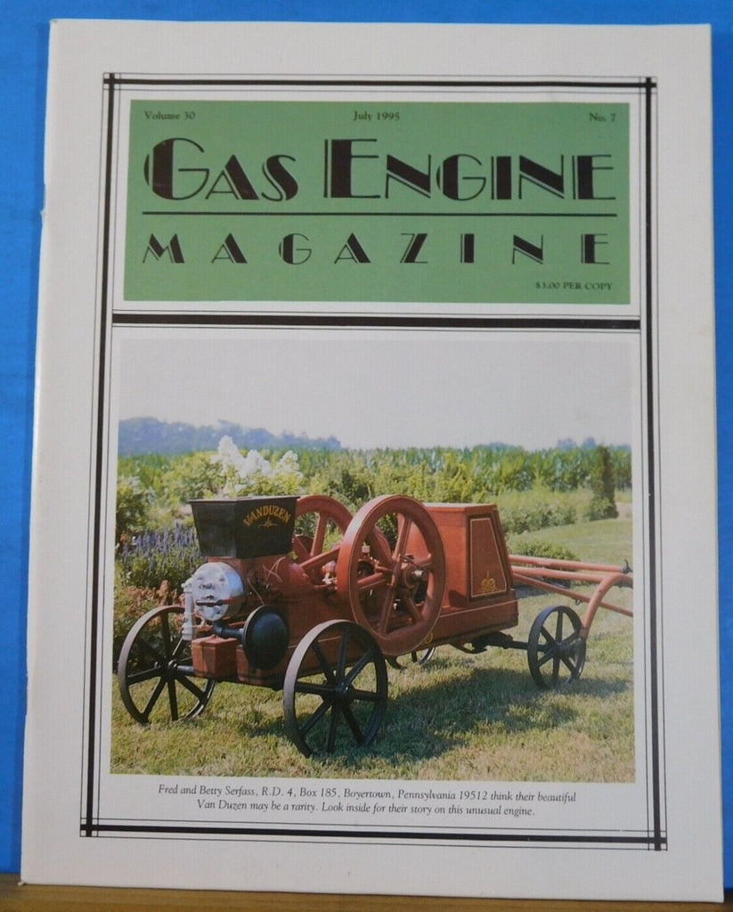 Gas Engine Magazine 1995 July Van Duzen Story My Maytag Racer ...