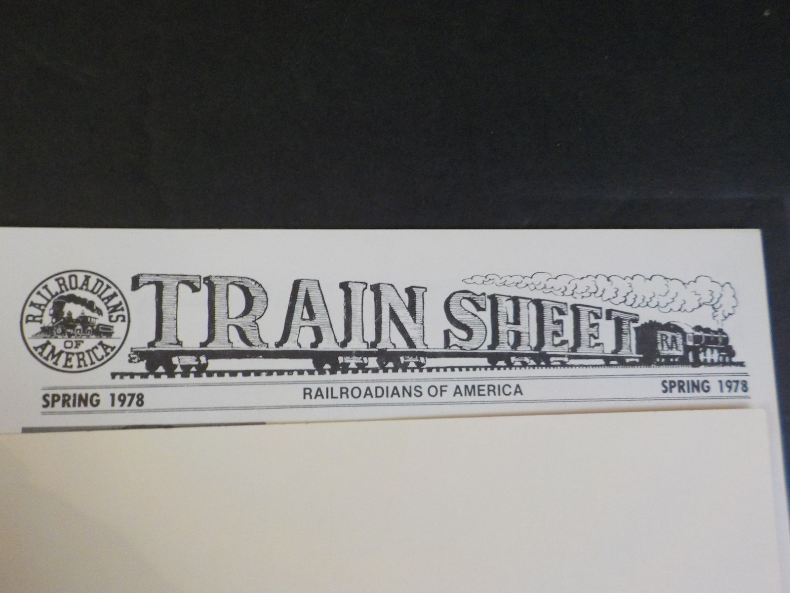 Train Sheet Railroadians of America 1978 Spring Those Compounds ...