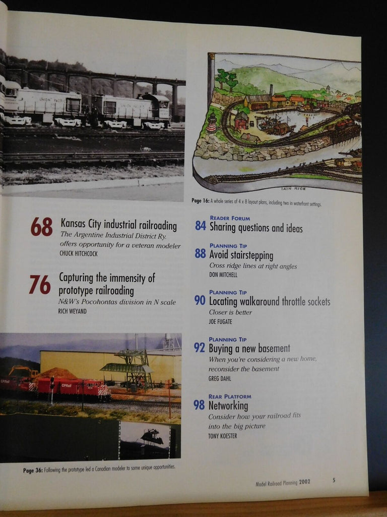 Model Railroad Planning 2002 Wyoming Crossroads Harbor track plans ...