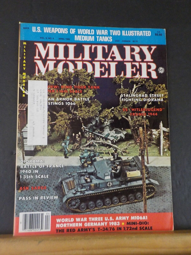 Military Modeler 1982 April US weapons or WWII Medium Tanks ...