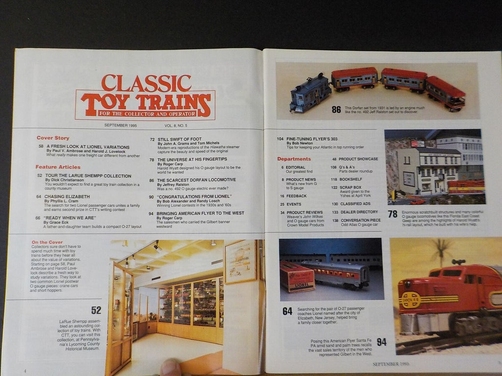 Classic Toy Trains 1995 September Lionel Variations American Flyer Gre ...