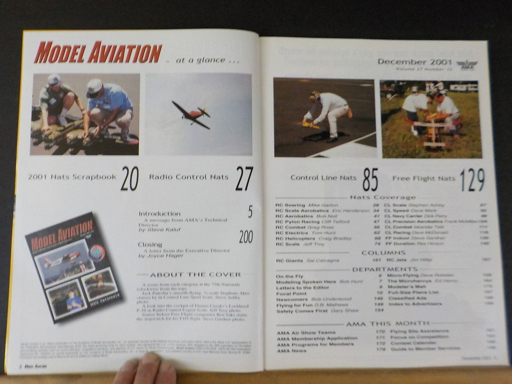 Model Aviation Magazine 2001 December Academy of Model Aeronautics ...