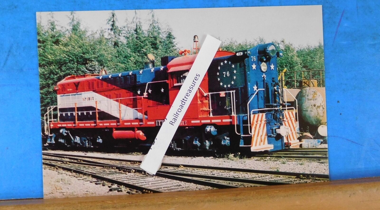 Postcard Rayonier locomotive Spirit of ‘76 1976 Bicentennial Spirit of ...
