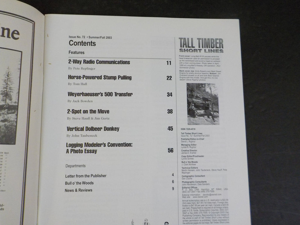 Tall Timber Short Lines #72 Vertical Dolbeer Donkey – RailroadTreasures