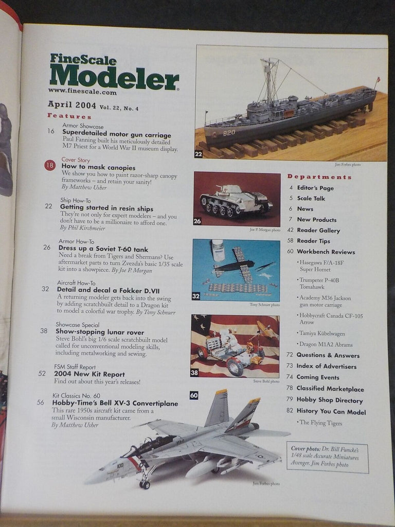 FineScale Modeler 2004 April Easy masking Step by step resin ship proj ...