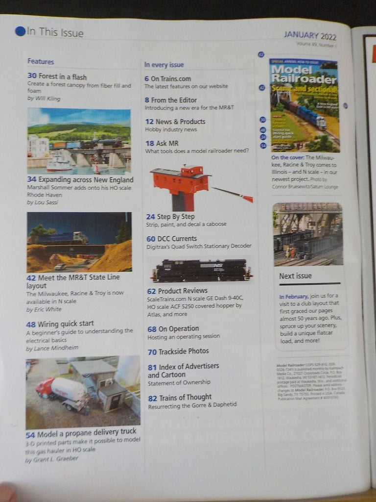 Model Railroader Magazine 2022 January Create a forest in a flash DAMA ...