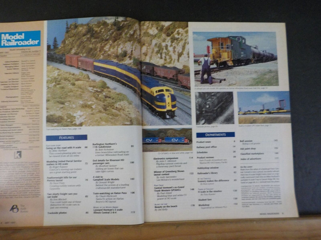 Model Railroader Magazine 1993 May Scenery 3 easy modeling projects Mo ...