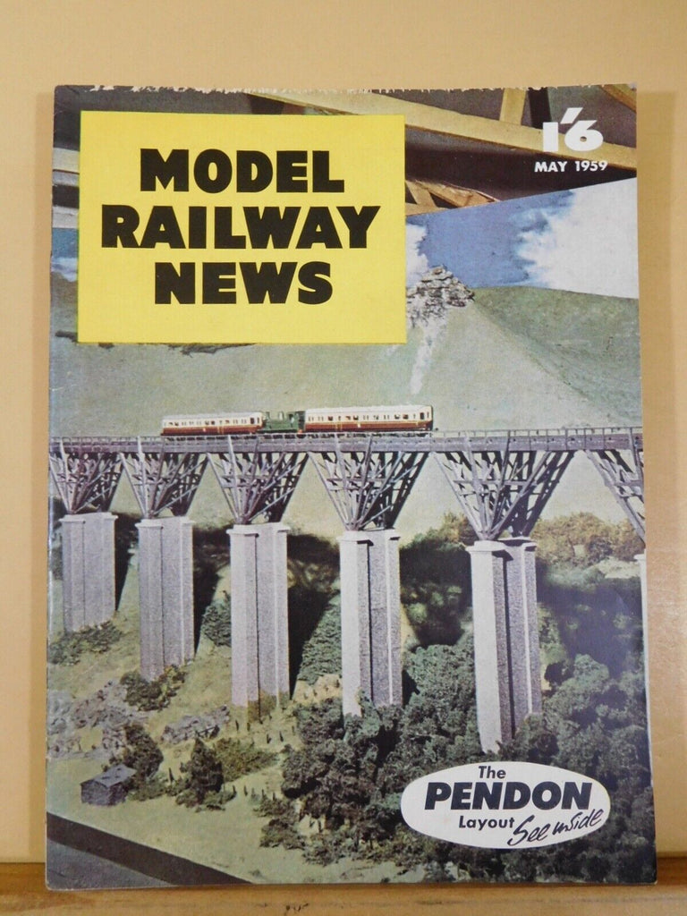 Model Railway News 1959 May Pendon layout Concrete blocks and tie bars ...