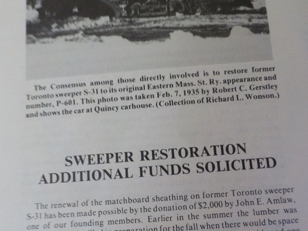 Trolley Museum Dispatch 1980 October-December Vol XXIII No 4 Seashore ...