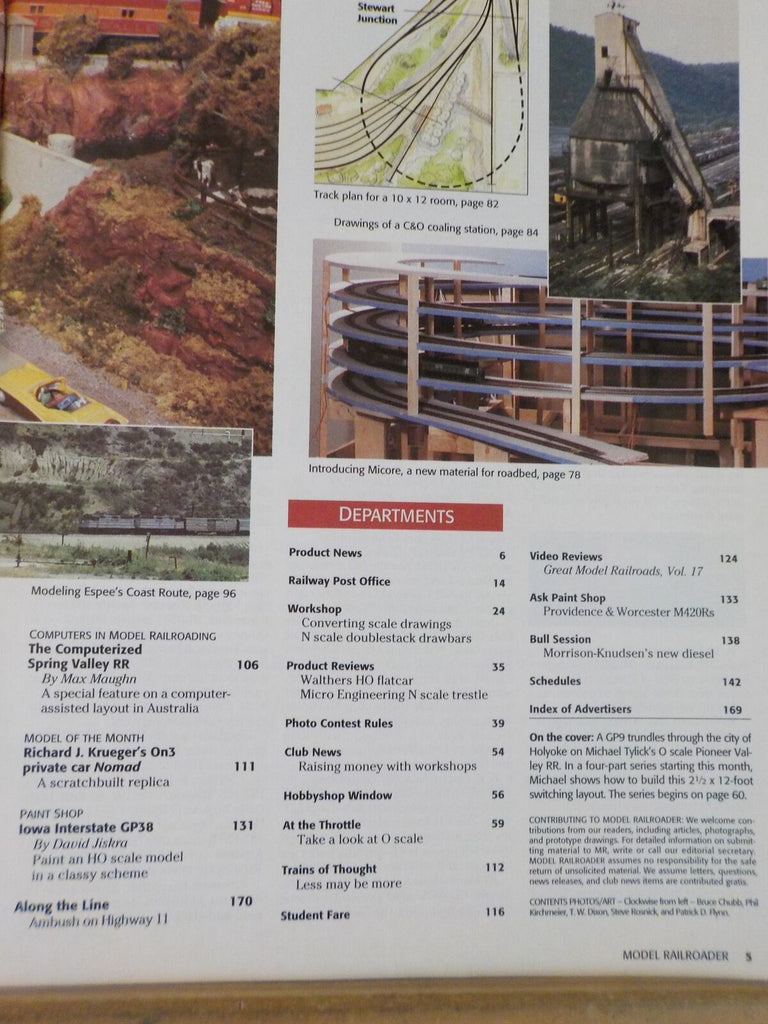 Model Railroader Magazine 1994 September Pioneer Valley RR O scale Coa ...