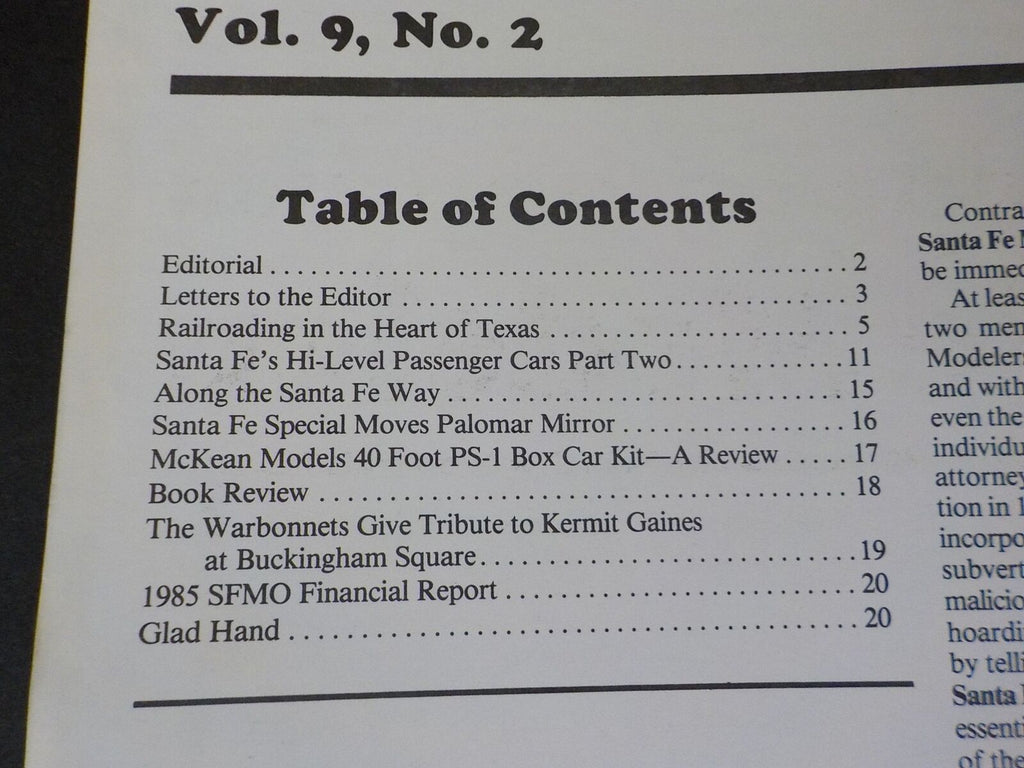 Santa Fe Modeler 1986 March April Hi-level passenger cars pt 2 ...