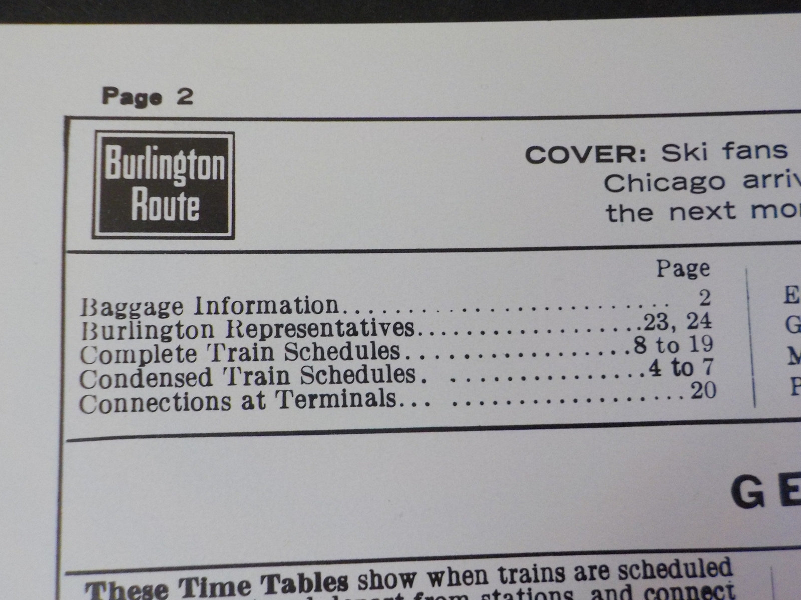 Burlington Public Timetable 1967 April Burlington Route – RailroadTreasures