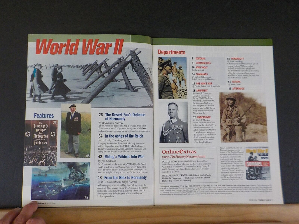 World War II 2006 June Magazine Rommel Wolf Pack Ace – RailroadTreasures