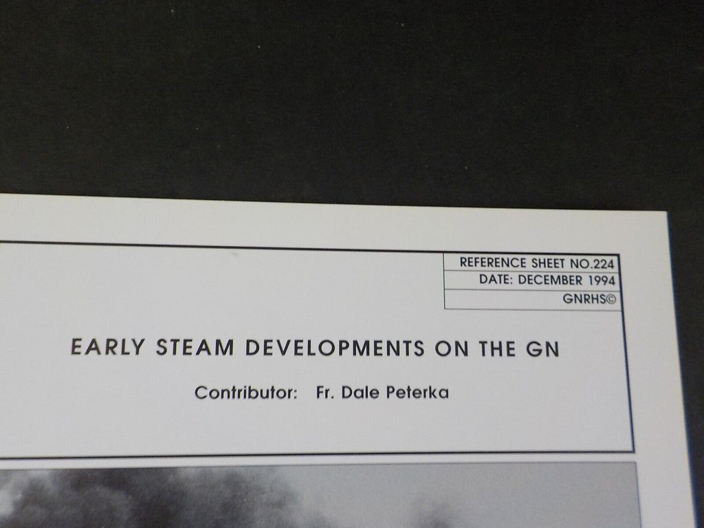 Great Northern Goat Reference Sheet #224 December 1994 Early steam dev ...