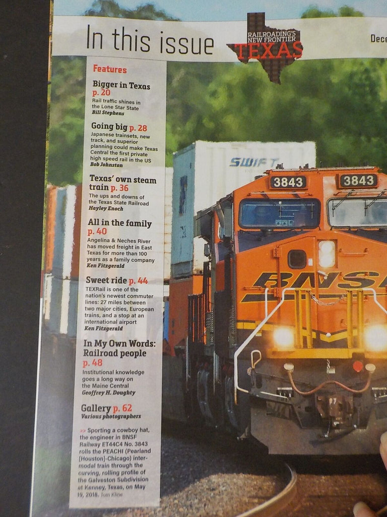 Trains Magazine 2019 December Texas Extreme makeover SR 4501 Commuter ...