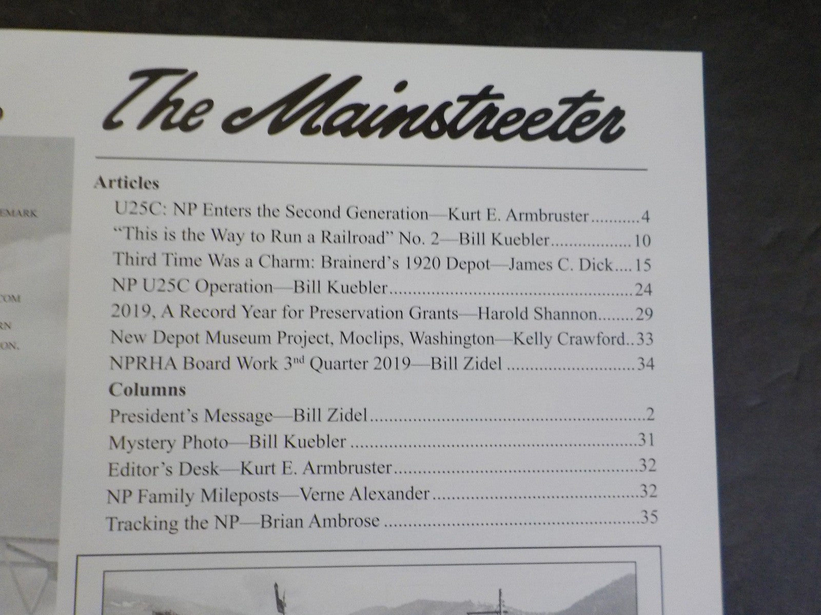 The Mainstreeter Northern Pacific Ry Historical Society Vol 38 #3 2019 ...