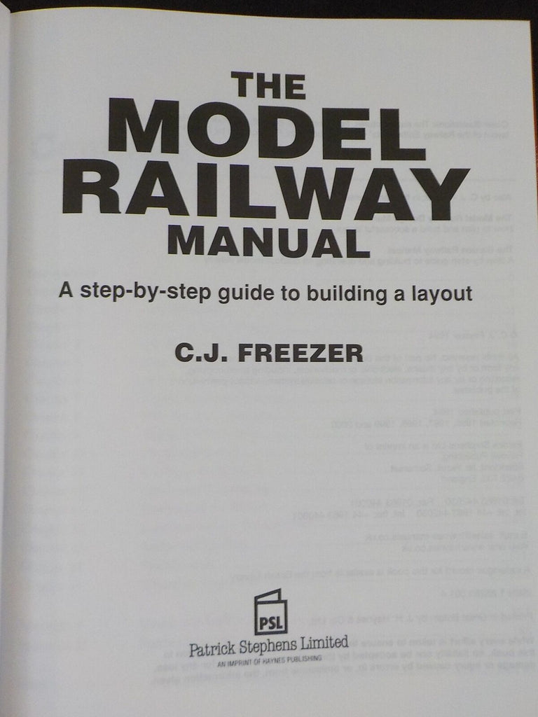 Model Railway Manual by C.J. Freezer Step by step guide to building a ...