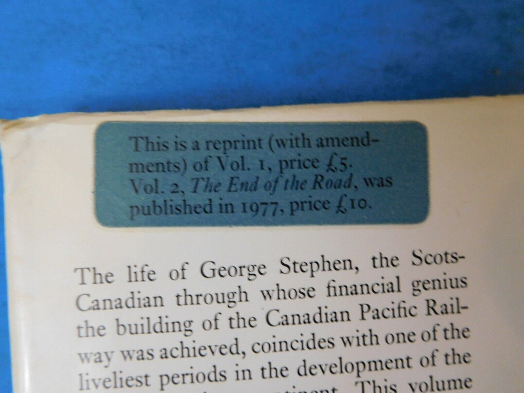 Awakening Continent, The Life of Lord Mount Stephen Vol 1 1829-91 by H ...