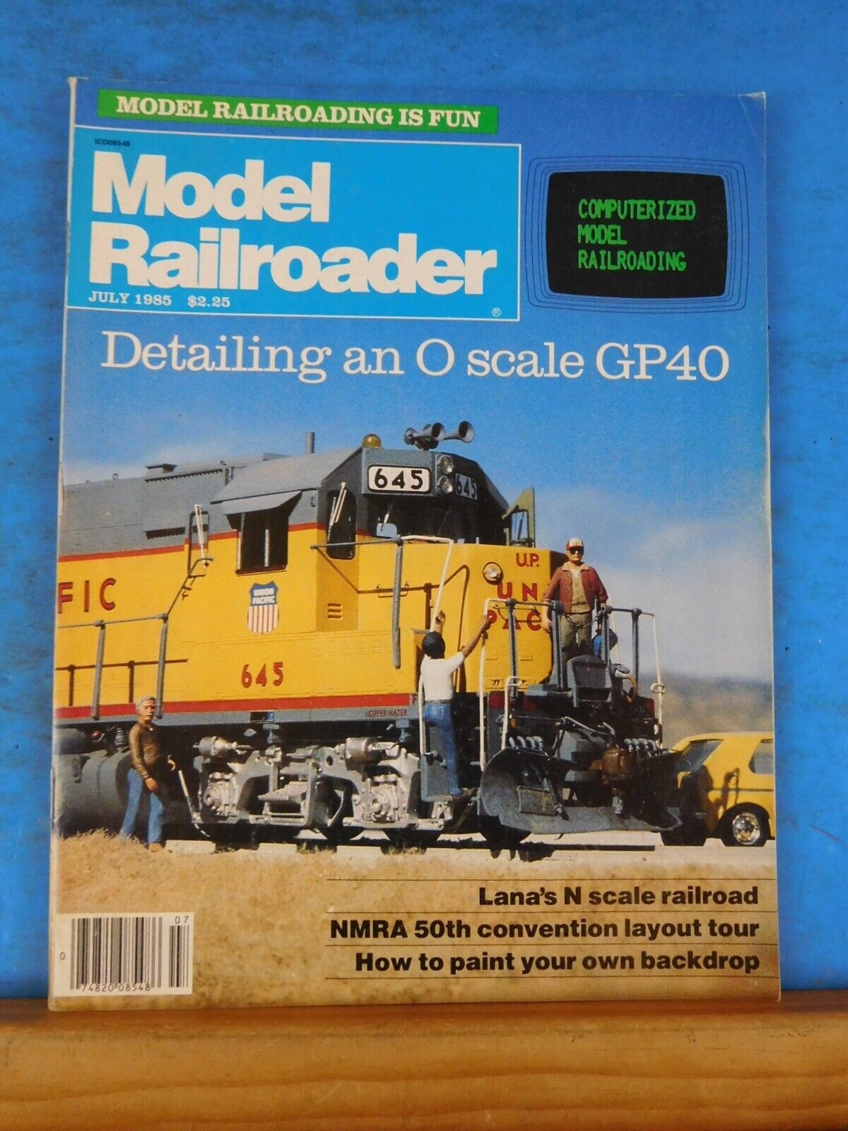 Model Railroader Magazine 1985 July Detailing an O Scale GP40 How to p ...