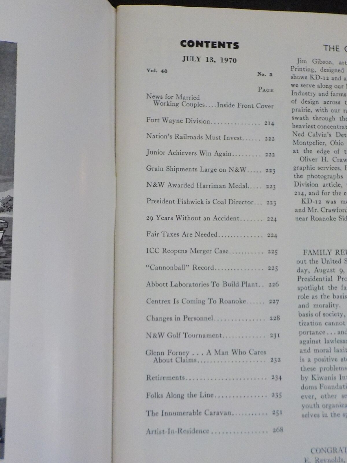 Norfolk and Western Magazine 1970 July 13 Employee Fort Wayne Division ...