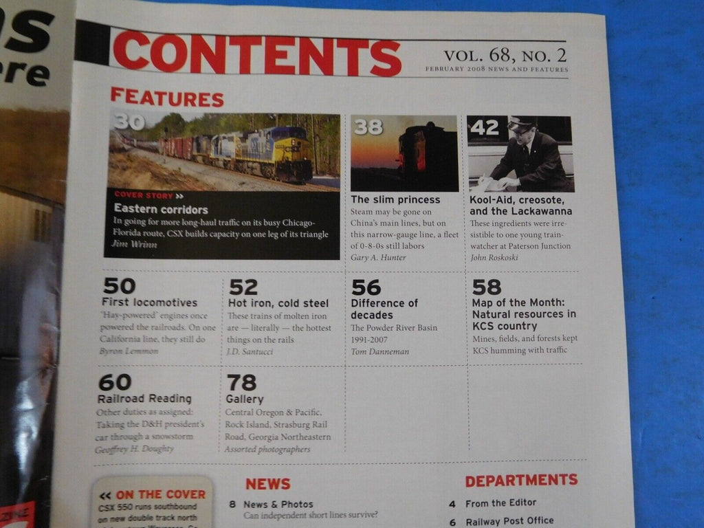 Trains Magazine 2008 February Eastern Corridors China Powder River Bas ...