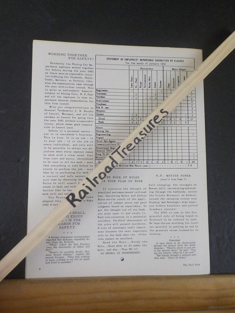 Tell Tale 1952 February Northern Pacific Employee Magazine ...