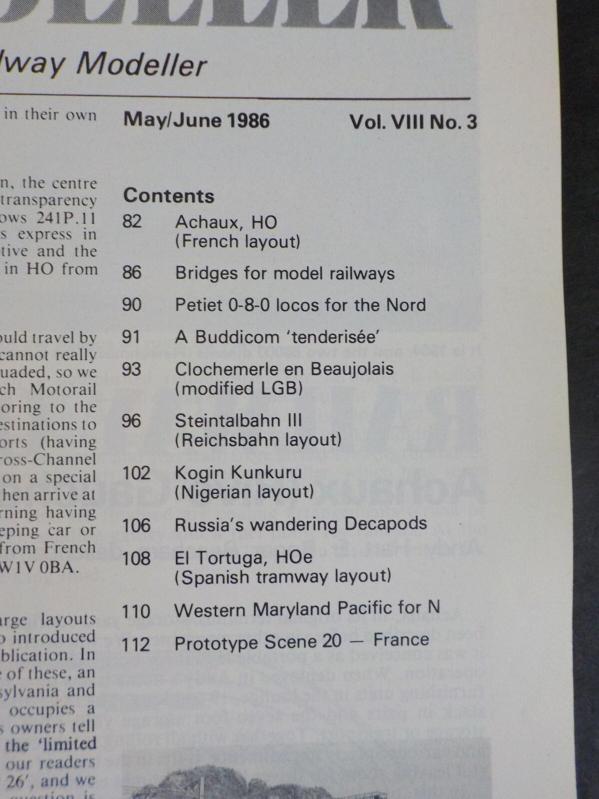 Continental Modeller 1986 May/June French Special Russian Decapod draw ...