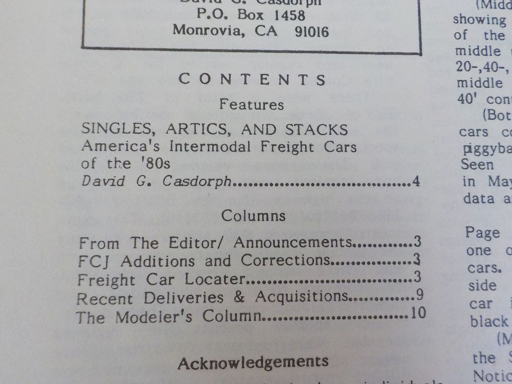 Freight Cars Journal #11 Intermodal Freight Cars of the 80s Singles ar ...