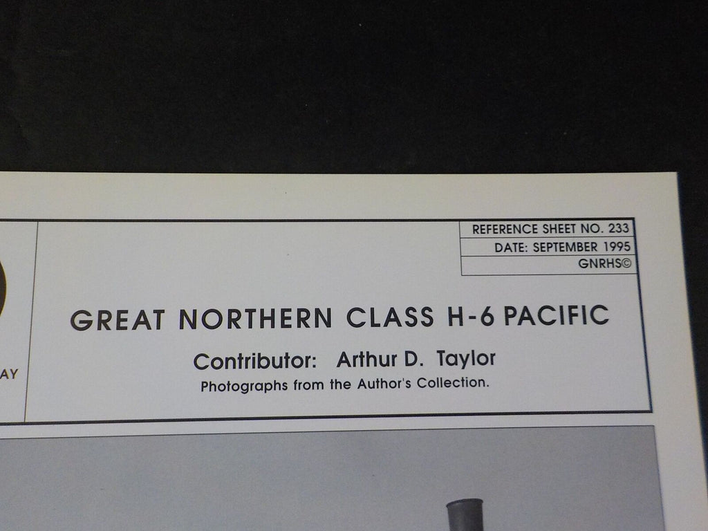 Great Northern Goat Reference Sheet #233 September 1995 Class H-6 Paci ...