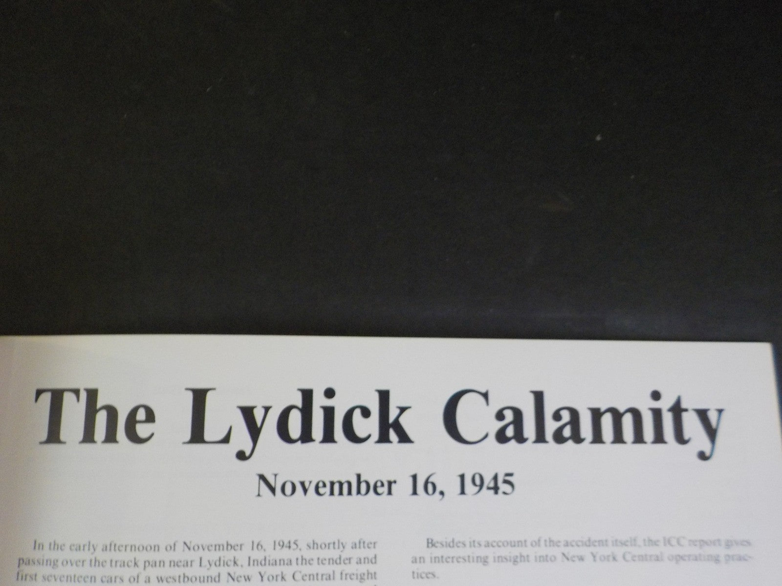 Central Headlight 1982 Third Quarter NYC HS Lydick Calamity Class L3a ...